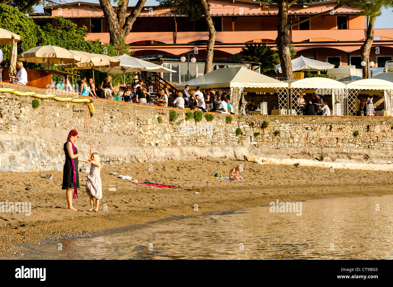 Beach Lerici Tuscany Italy Stock Photo - Alamy