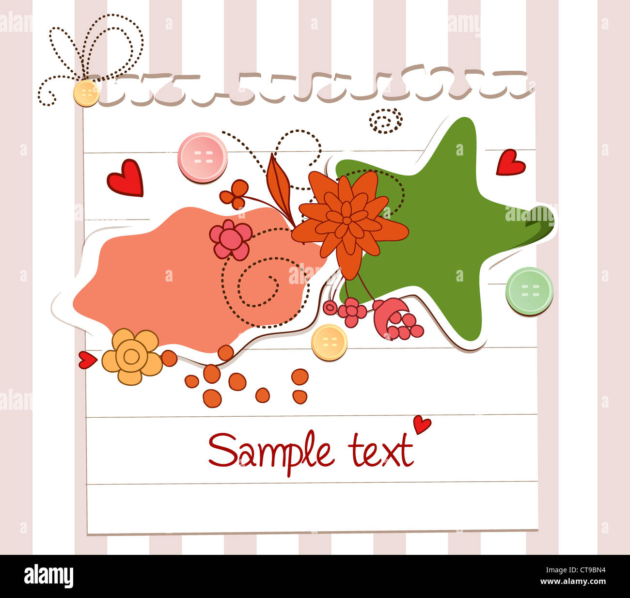 vector spring floral frame Stock Photo - Alamy