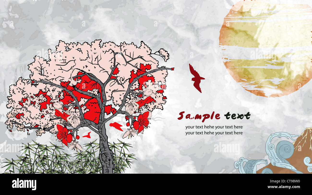 Vector Japanese Background Stock Photo Alamy