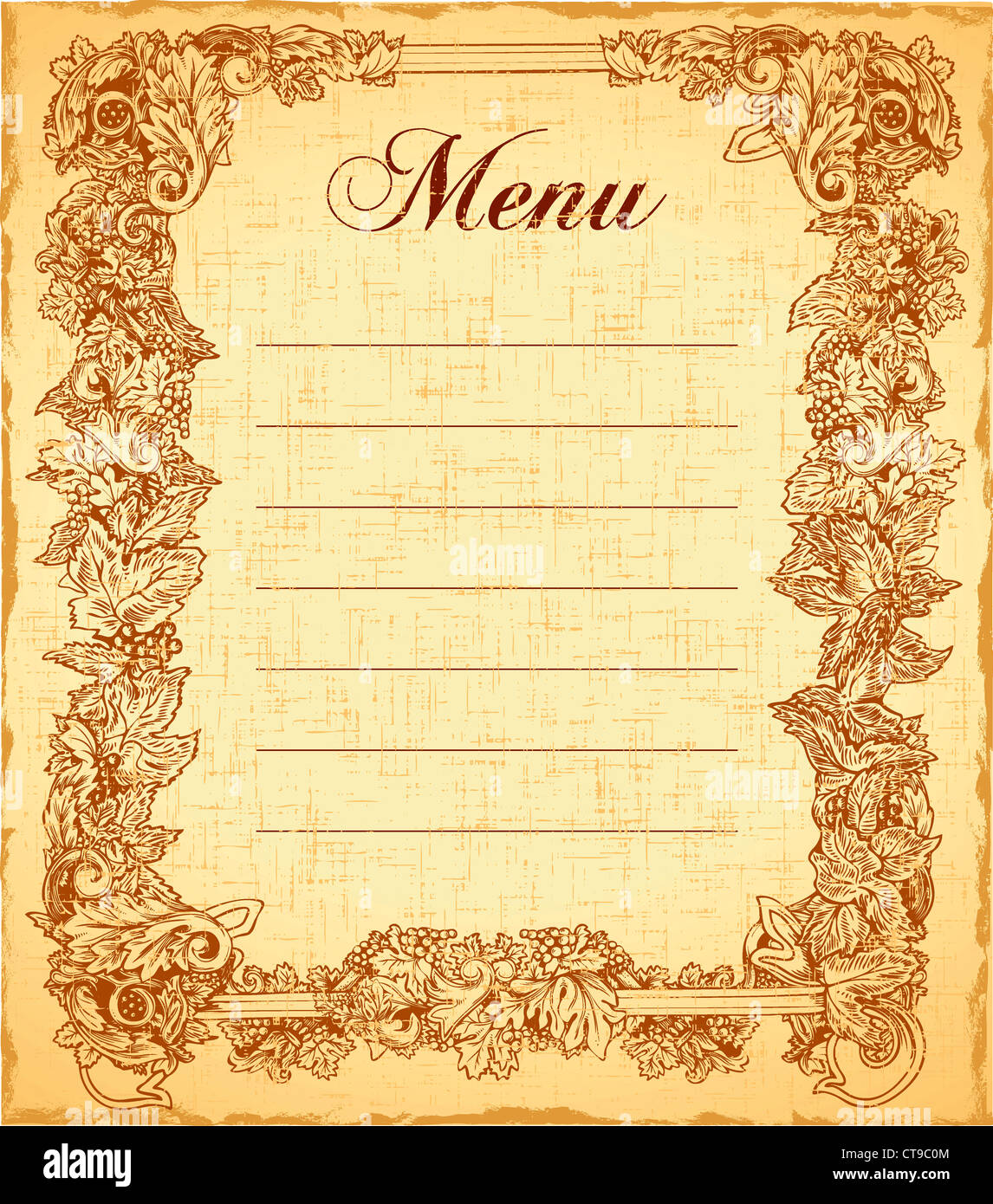 vector vintage restaurant menu Stock Photo - Alamy