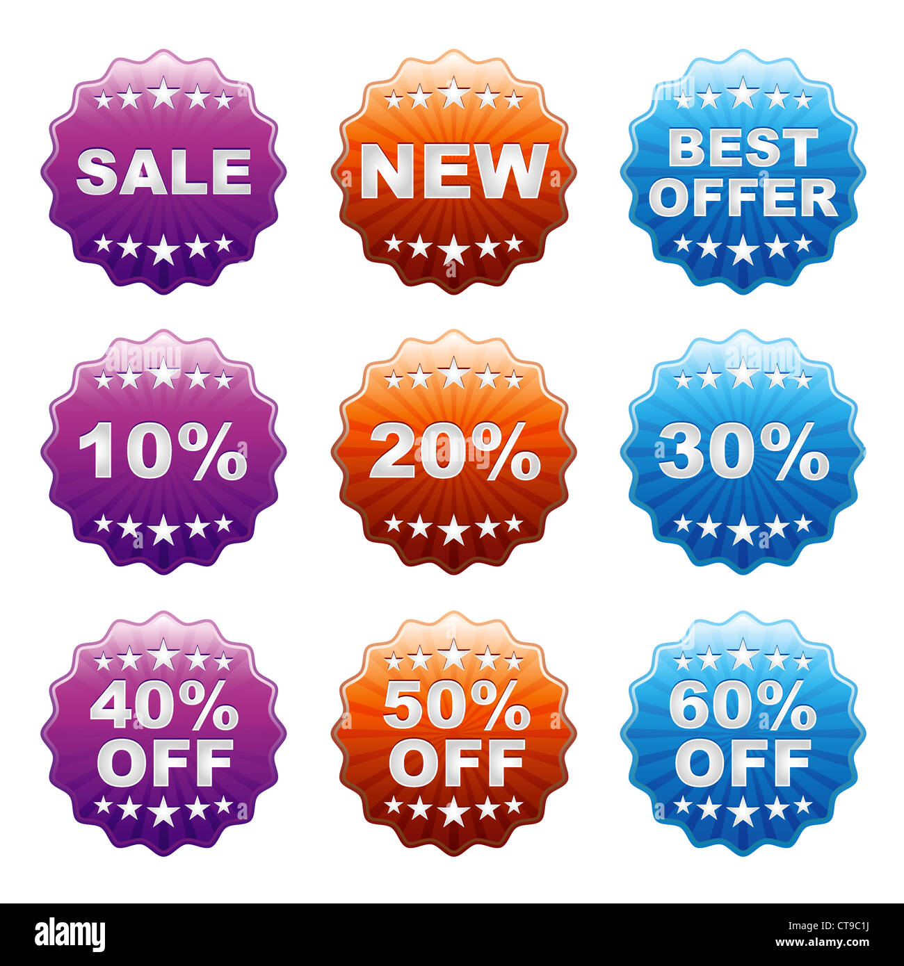 vector discount labels set Stock Photo - Alamy