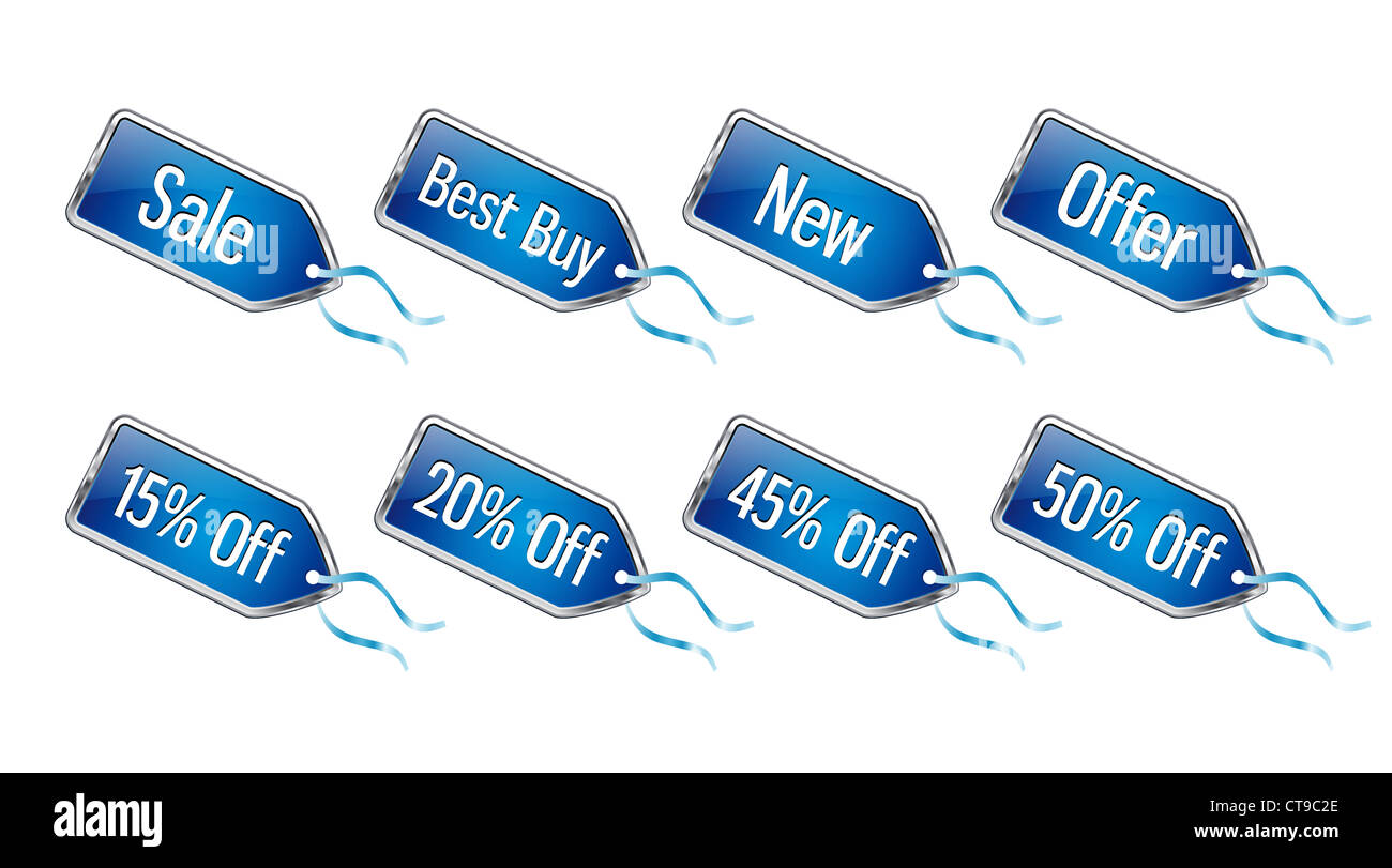 vector discount shopping tags set Stock Photo - Alamy