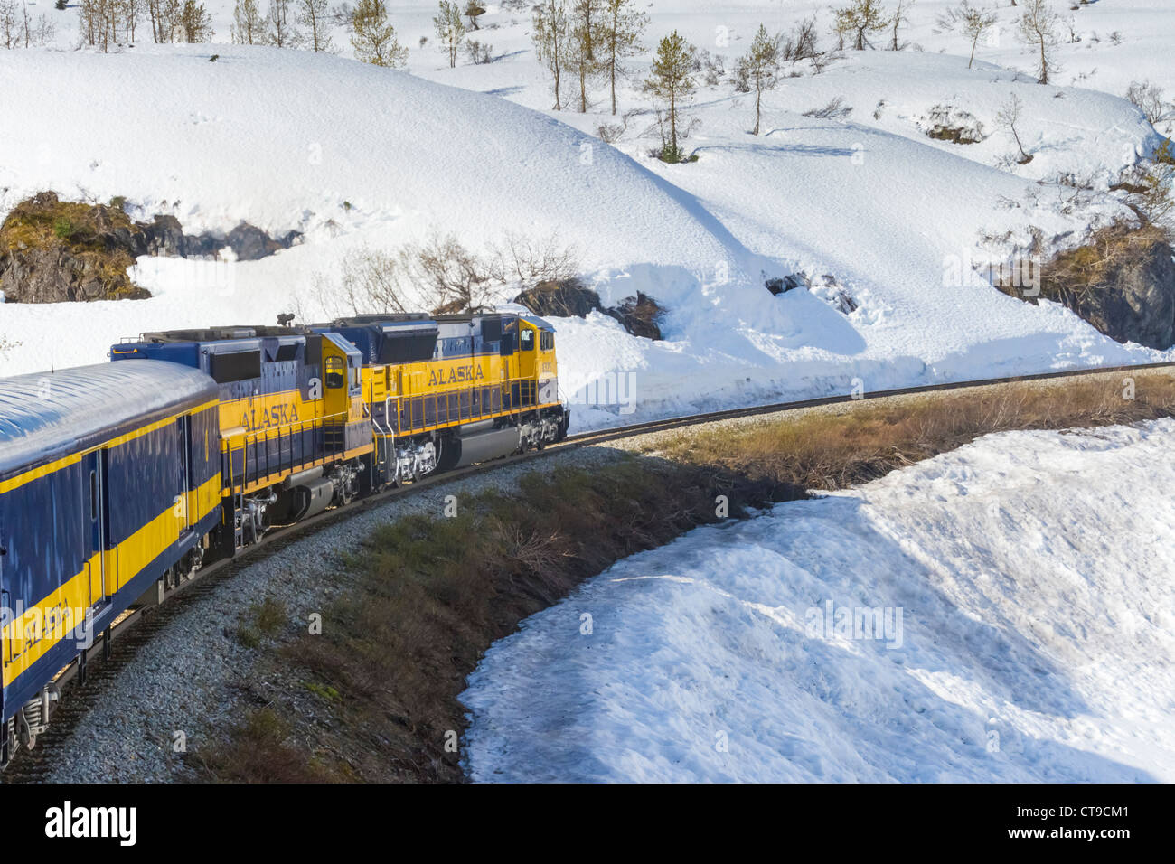 Alaska Railroad Coastal Classic Train going from Anchorage to Seward ...