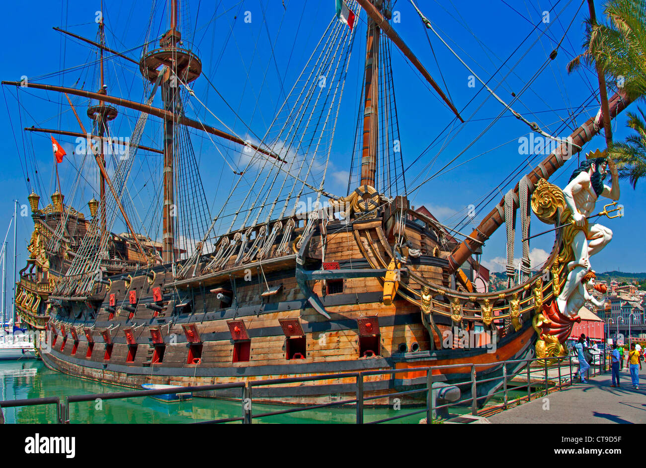 Ancient port of Genoa Stock Photo - Alamy