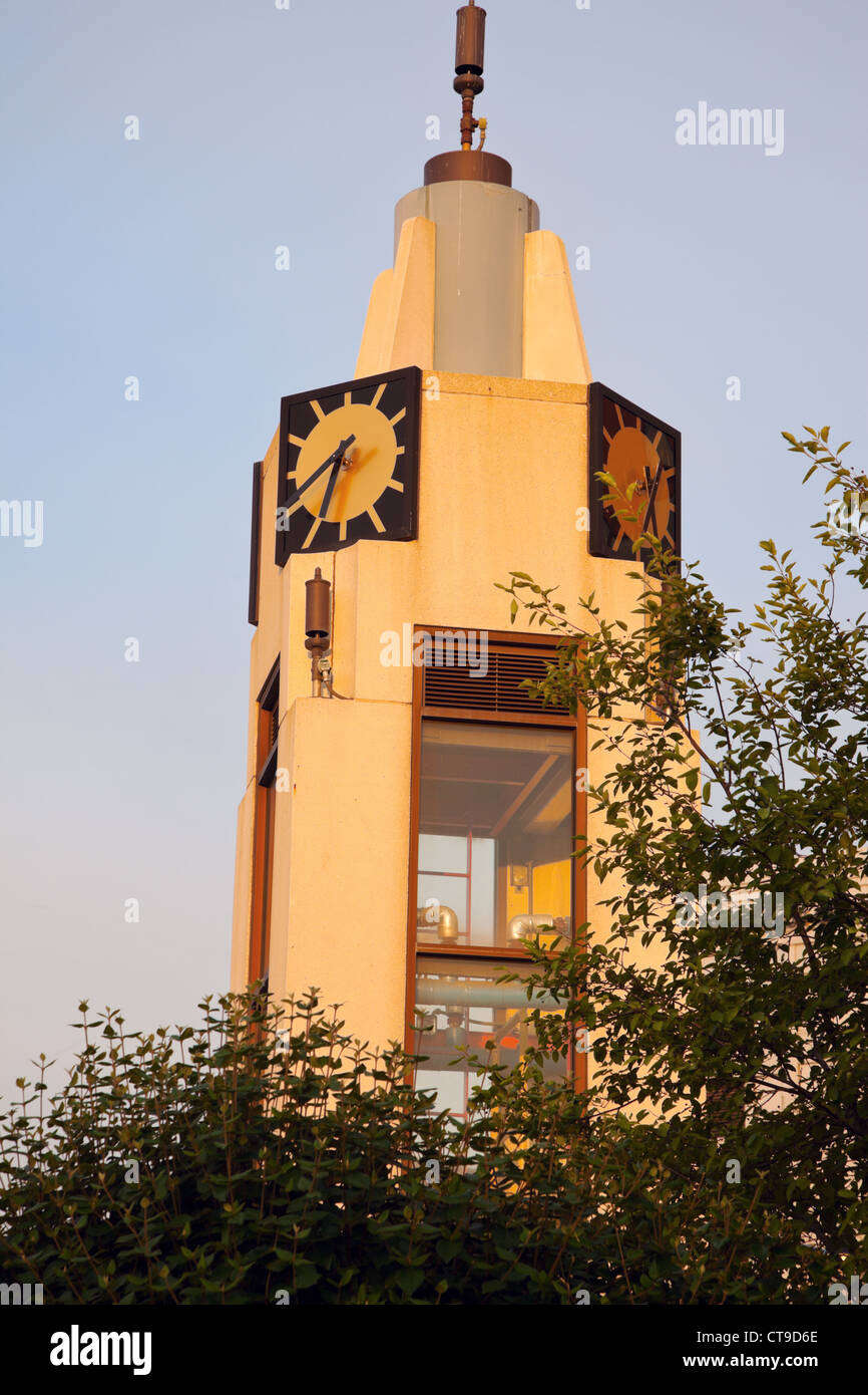Clock tower in the center of Lansing Stock Photo - Alamy
