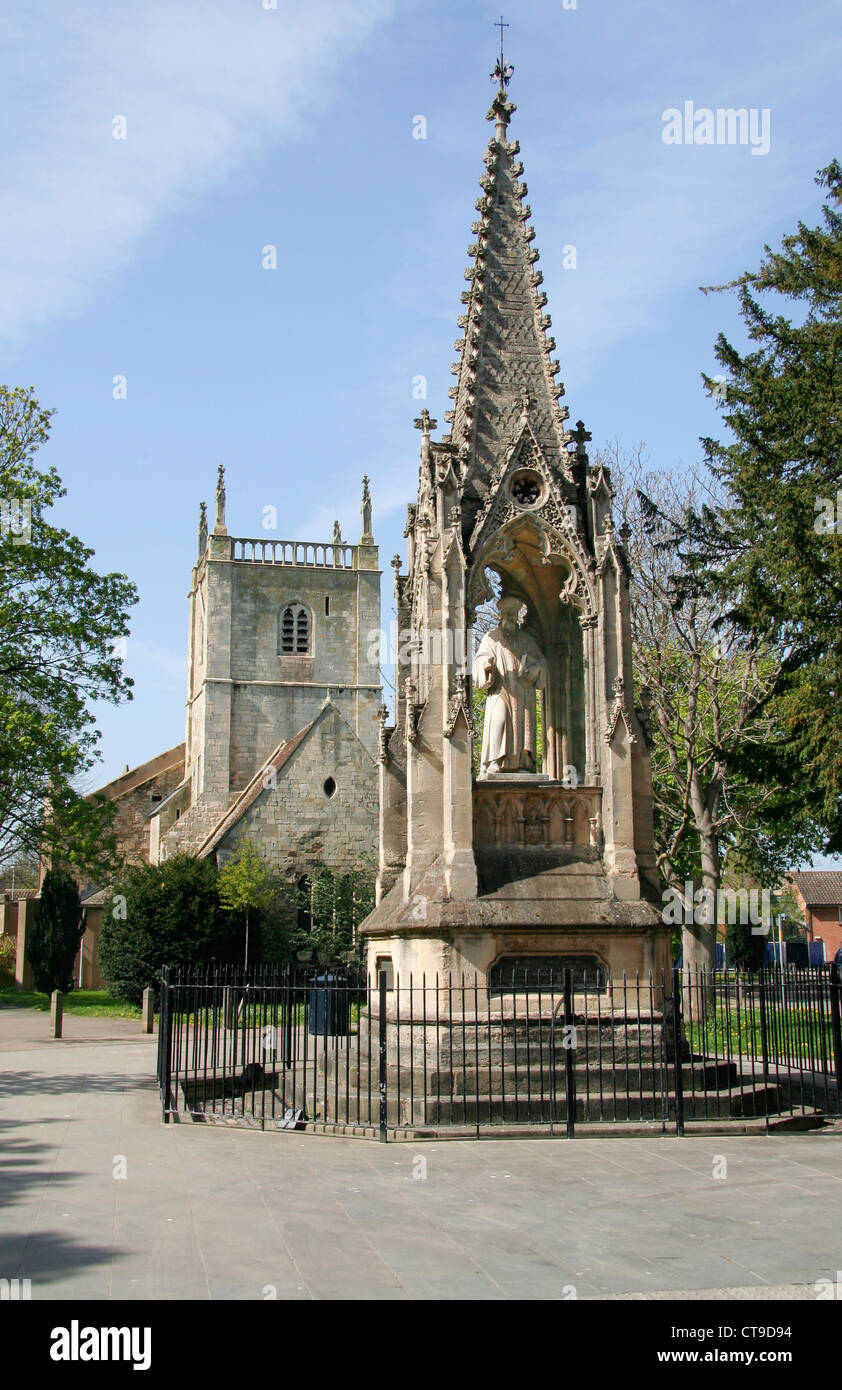 Bishop Hooper memorial Gloucester Gloucestershire England Stock Photo ...