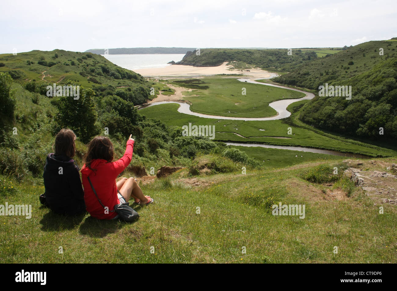 Three Cliffs Bay, South Wales Stock Photo - Alamy