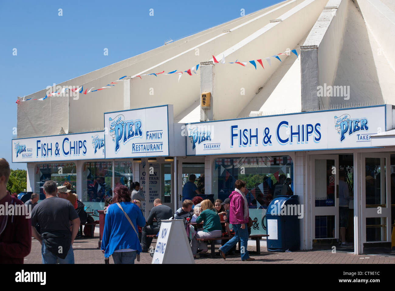 Fish and chip shop on Southport promenade Stock Photo - Alamy