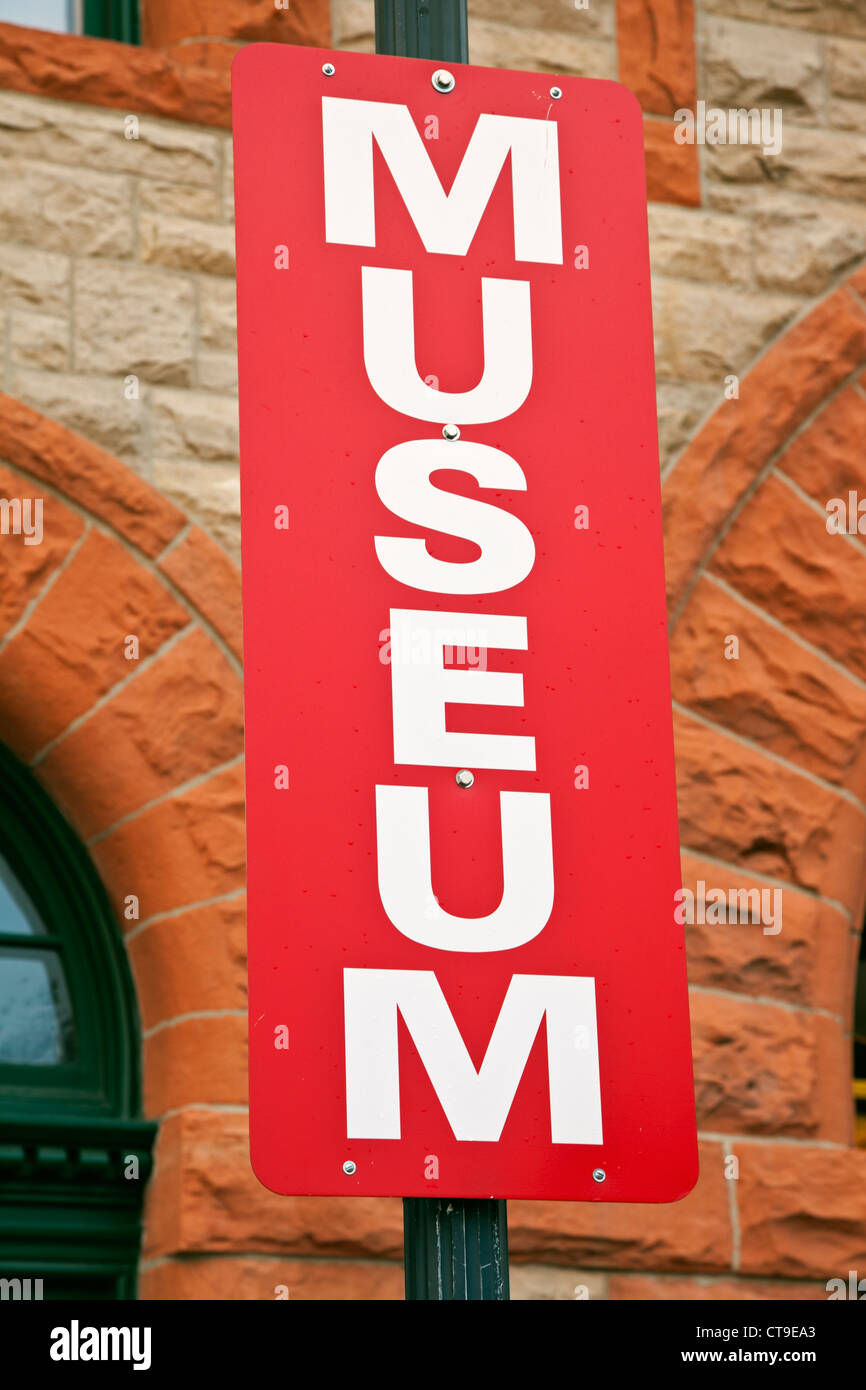 Museum sign - seen in Cheyenne Stock Photo - Alamy