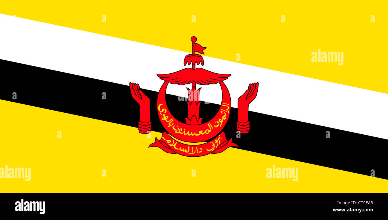 Flag of the State of Brunei Stock Photo - Alamy