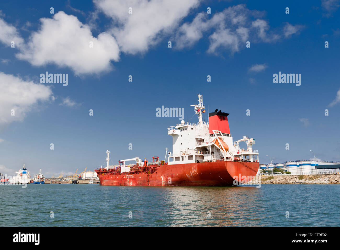 Cargo Ship in Port Stock Photo - Alamy