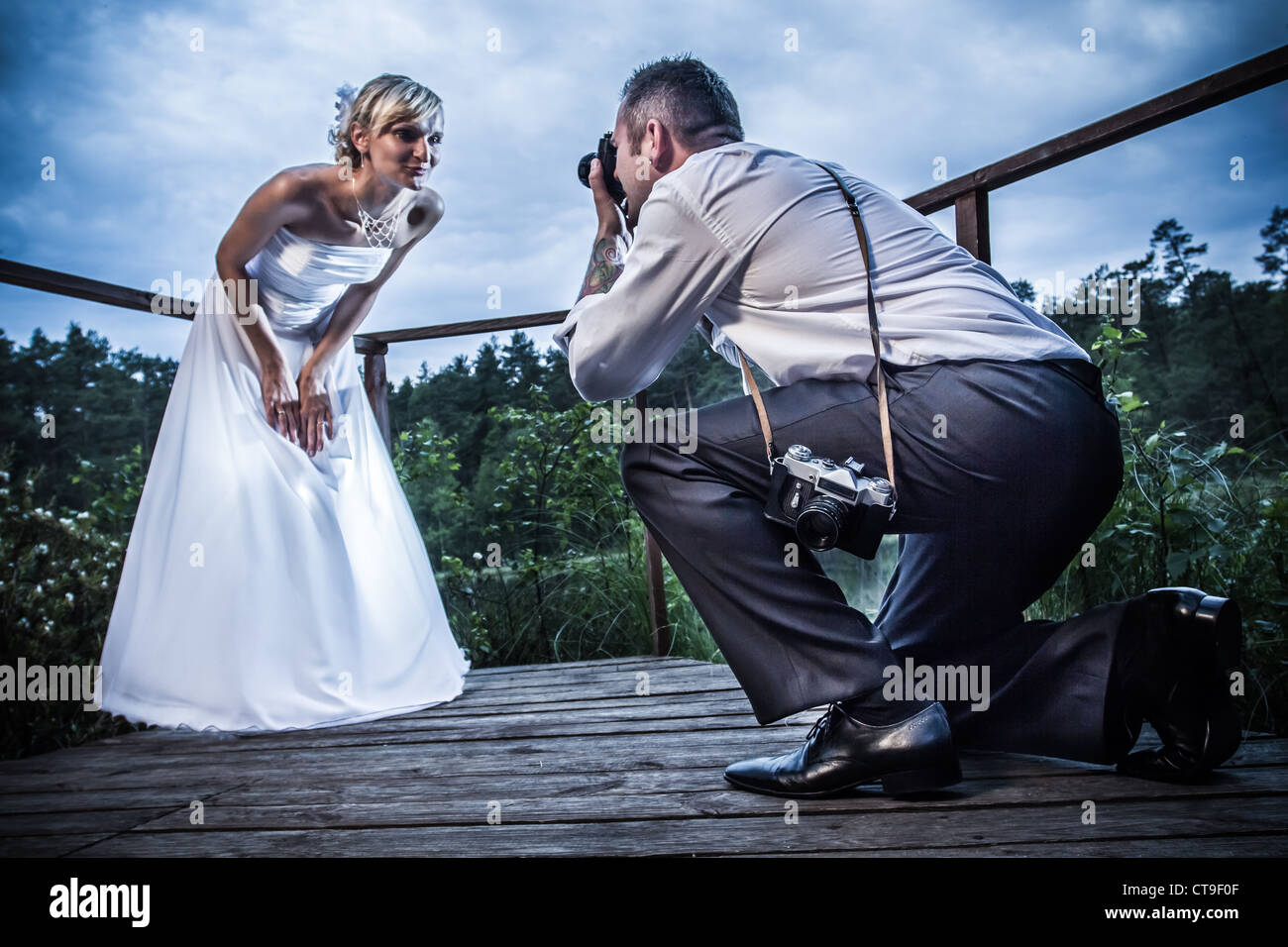 Just Married in wedding session Stock Photo - Alamy