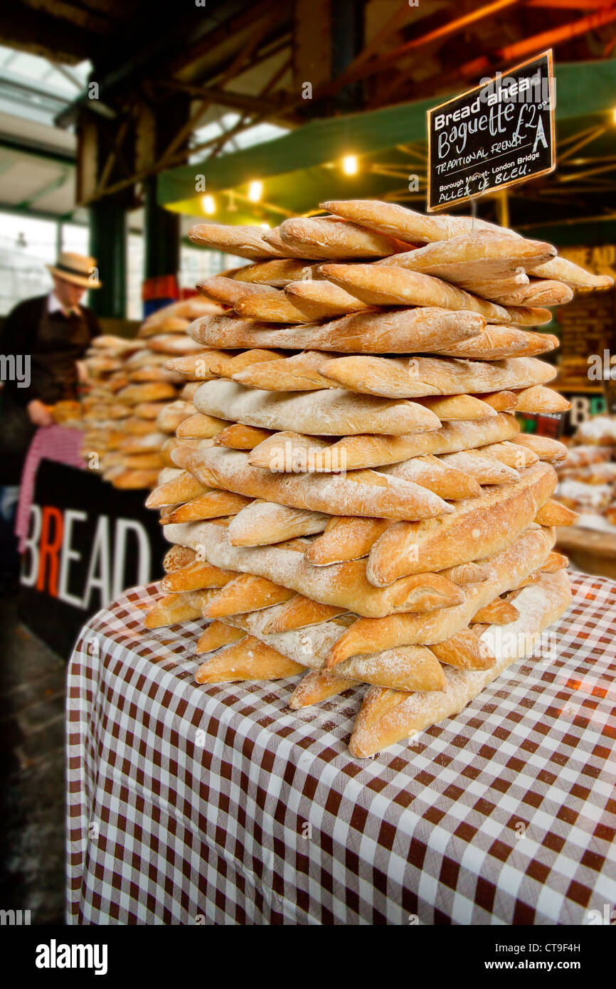 Stack of French Bread Stock Photo - Alamy