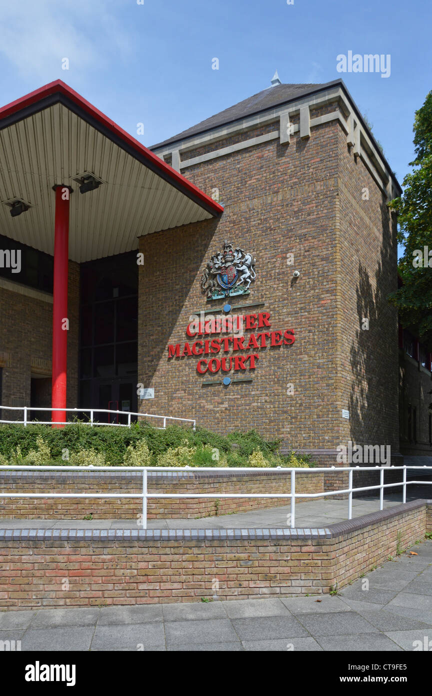 Exterior façade Chester Magistrates Court courthouse brick building ...