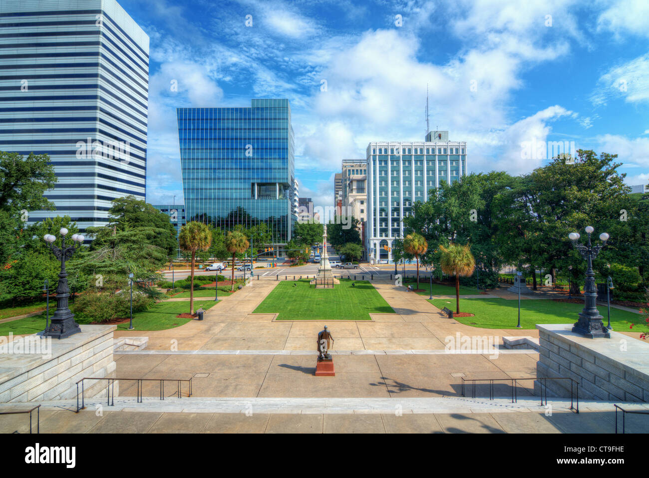 Skyline of downtown Columbia, South Carolina on Main Sreet Stock Photo ...