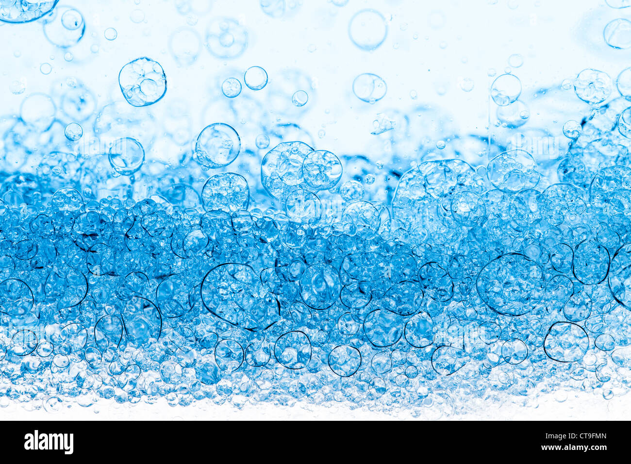 Background of Blue Bubbles Foam, closeup Stock Photo - Alamy