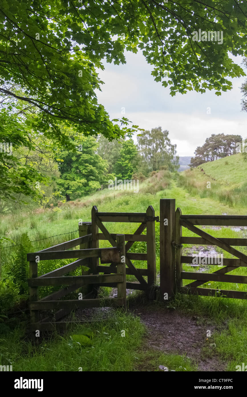 Gate leading in out hi-res stock photography and images - Alamy