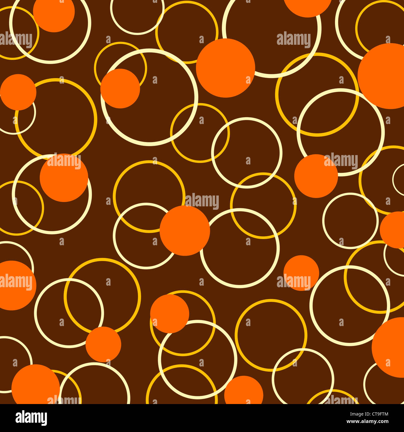 Seamless circle pattern in orange and brown colors Stock Photo - Alamy