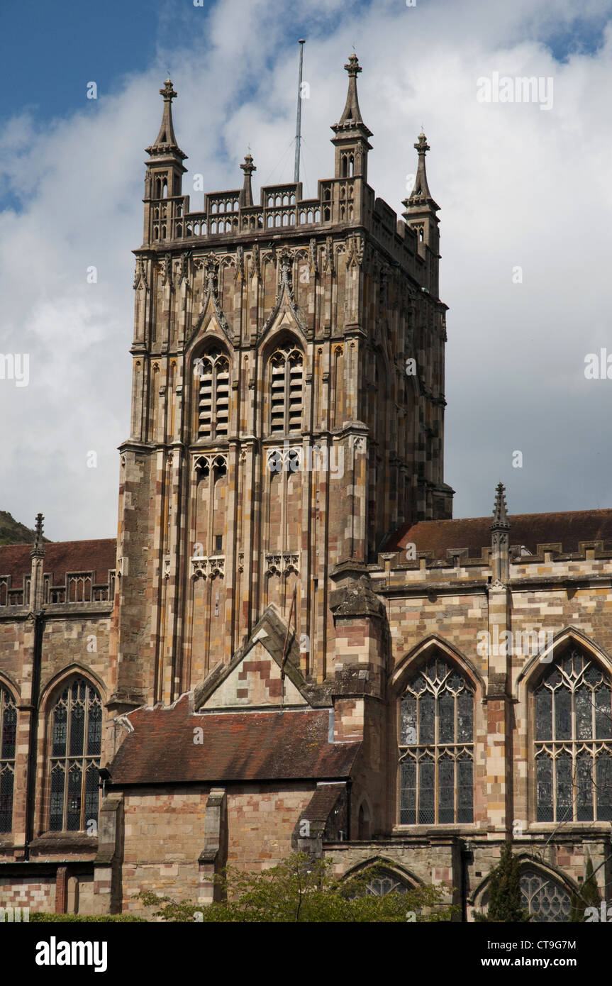 The medieval Priory in Great Malvern, the major centre of the Malvern ...
