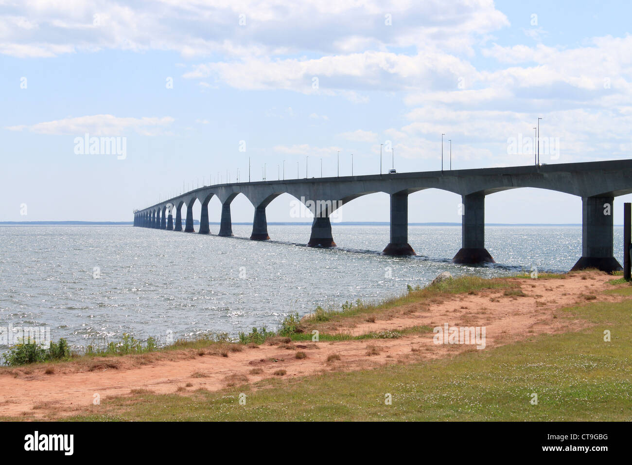 Confederation Bridge from Borden-Carleton, Prince Edward Island, in ...