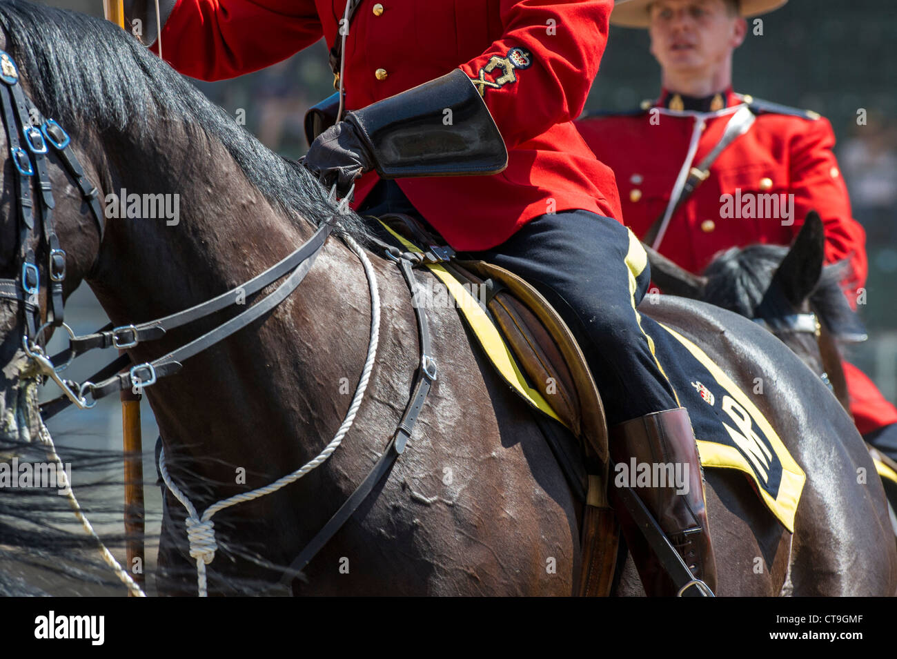 RCMP Musical Ride at the Calgary Stampede Rodeo Stock Photo - Alamy