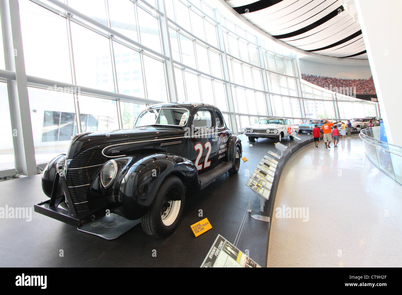 cars on display at the NASCAR hall of fame museum in Charlotte, North ...