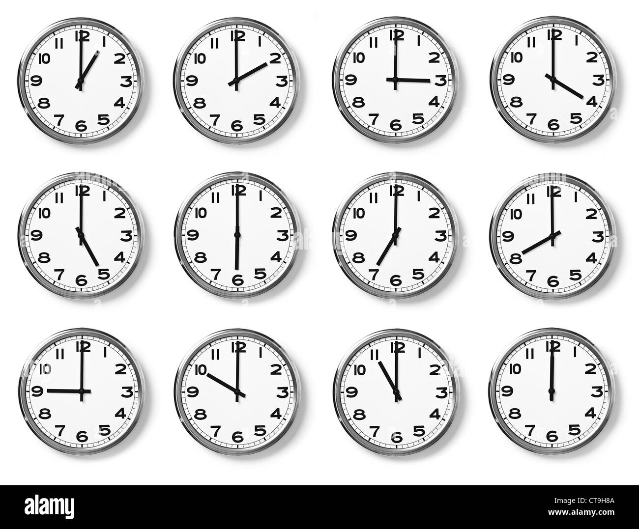 set of wall clocks with another times Stock Photo - Alamy set of wall clocks with another times Stock Photo - Alamy