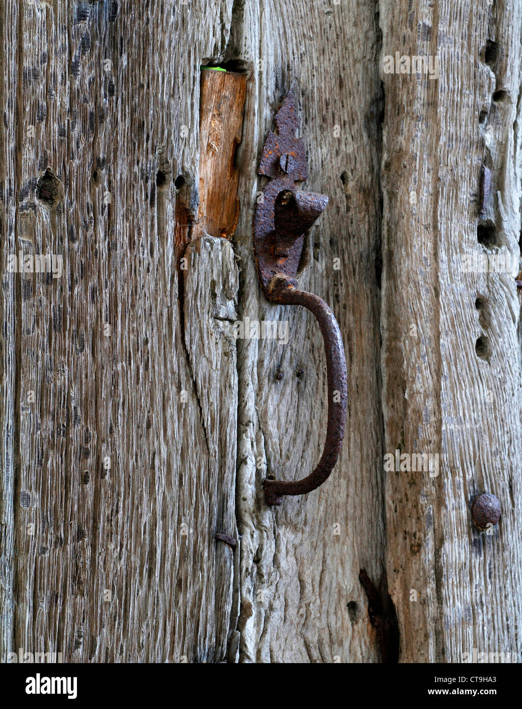 Old decorative door latch - France Stock Photo - Alamy
