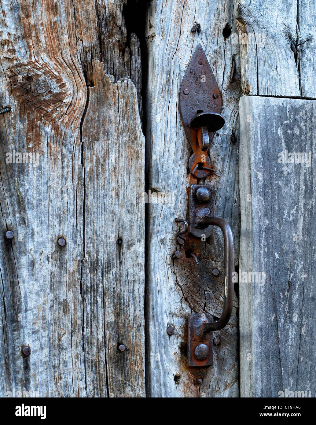 Old decorative door latch - France Stock Photo - Alamy