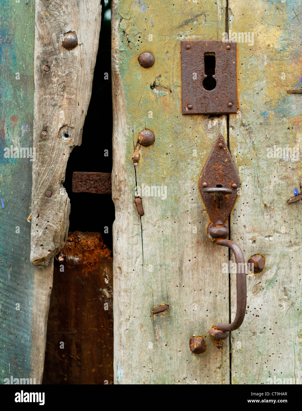 Old decorative door latch - France Stock Photo - Alamy