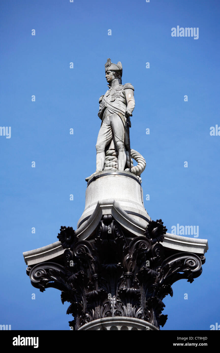 Nelson statue in Trafalgar Square Stock Photo - Alamy