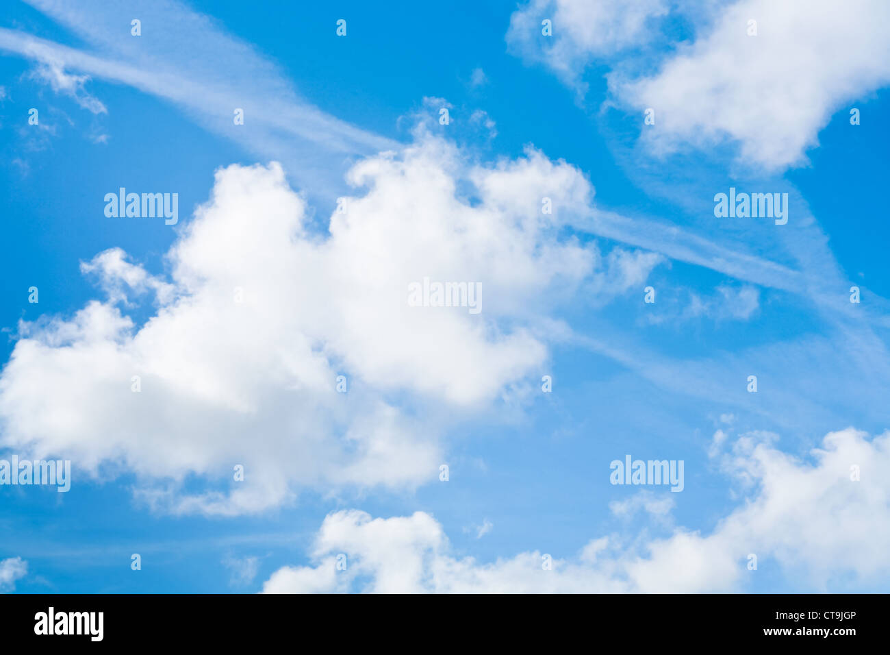 big white clouds in blue summer sky Stock Photo - Alamy