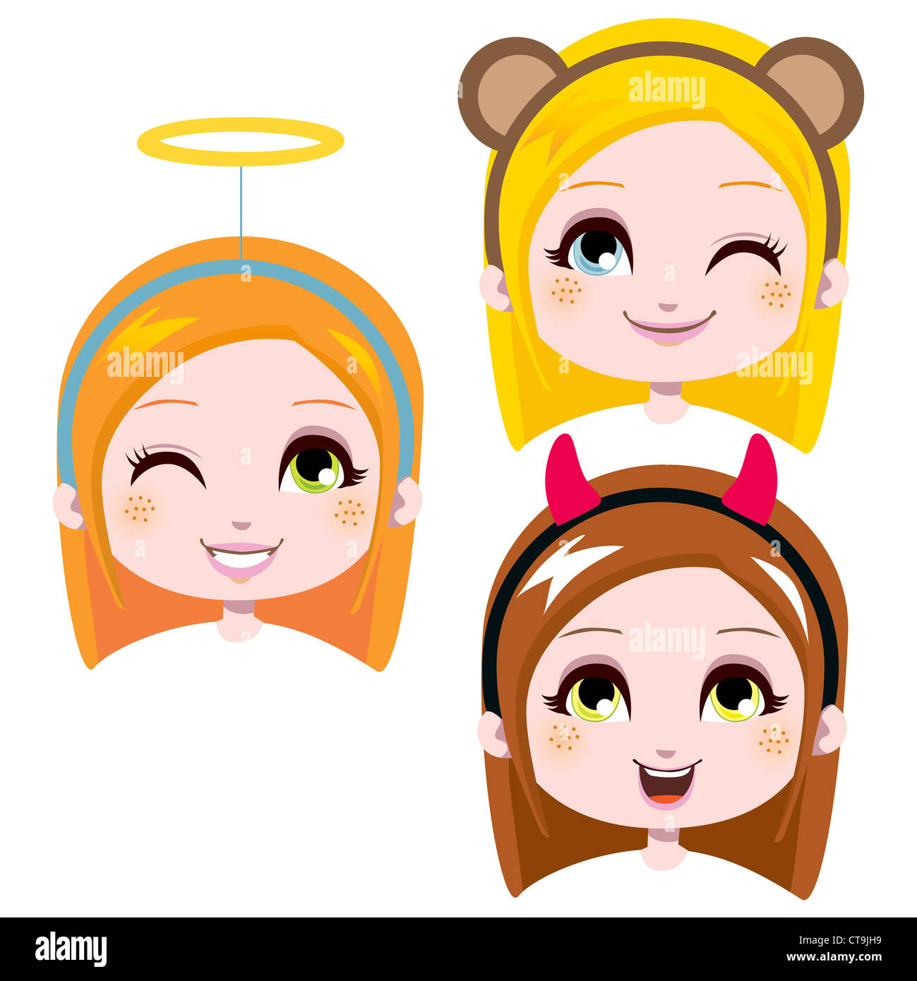 Three angel heads hi-res stock photography and images - Alamy