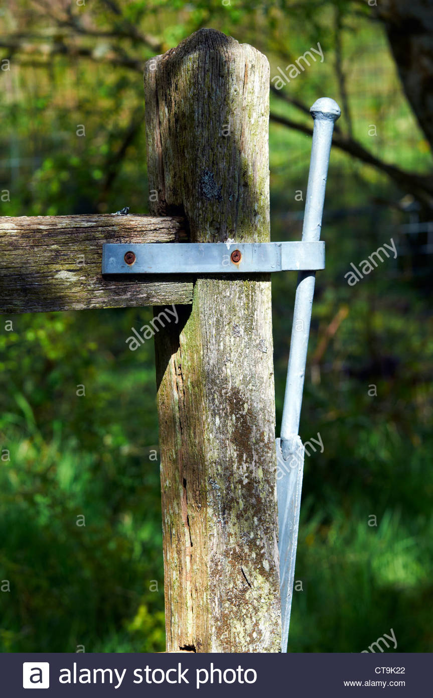Wooden Gate Post Metal Gate High Resolution Stock Photography and ...