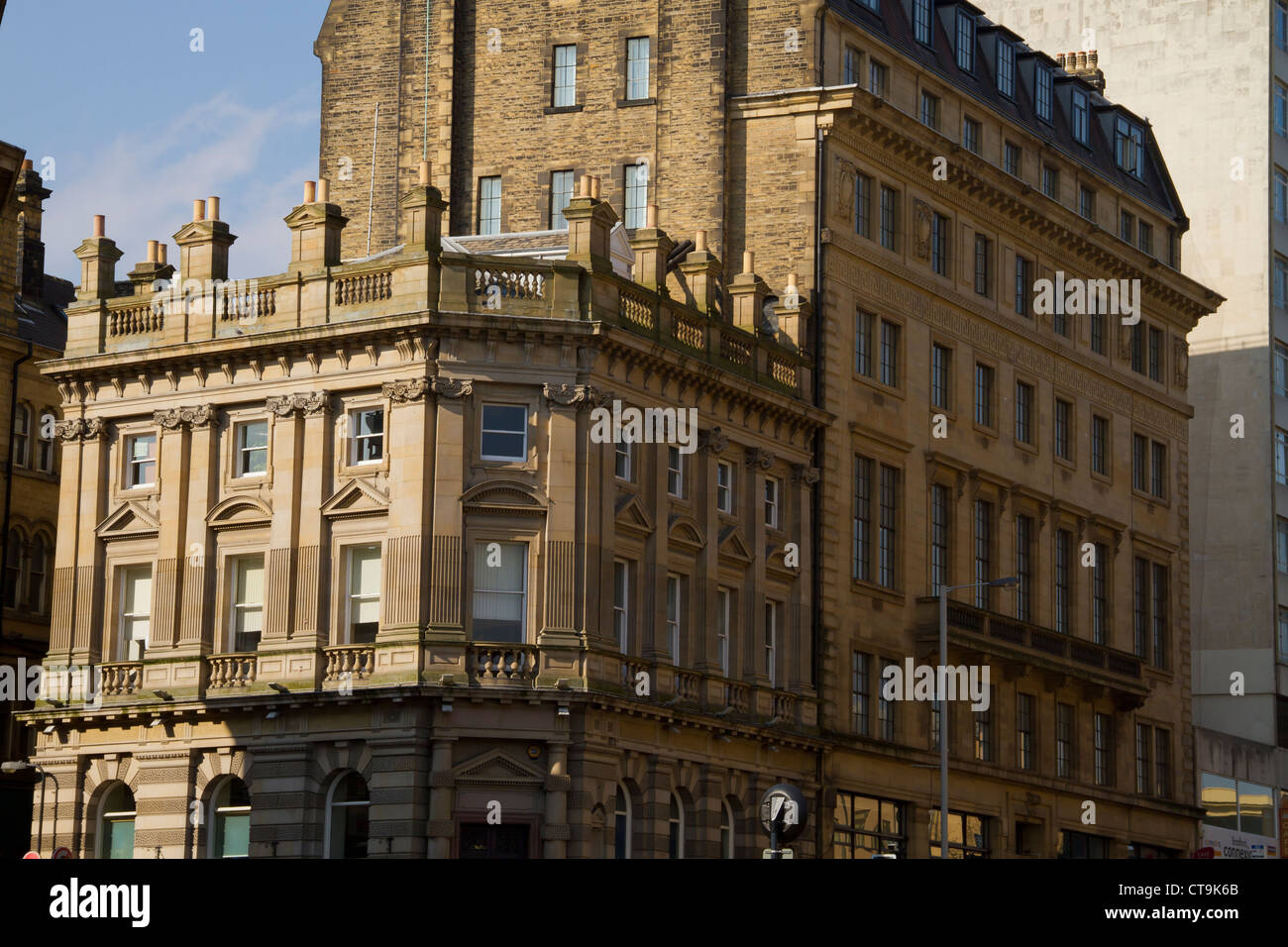 Victorian buildings on the corner of Kirkgate and Cheapside, Bradford ...