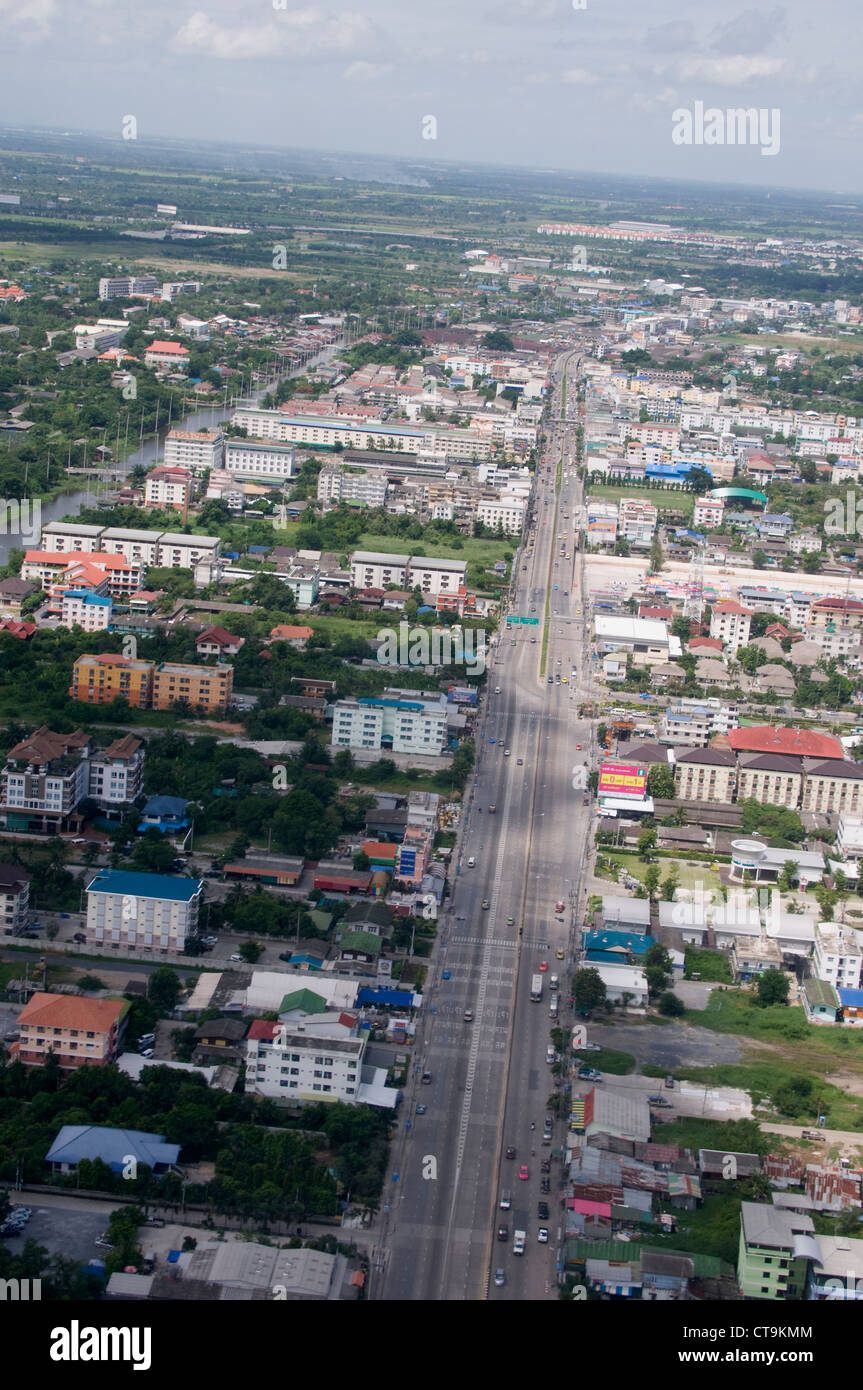 A Bangkok suburb in Thailand local countryside and neighbourhoods near ...