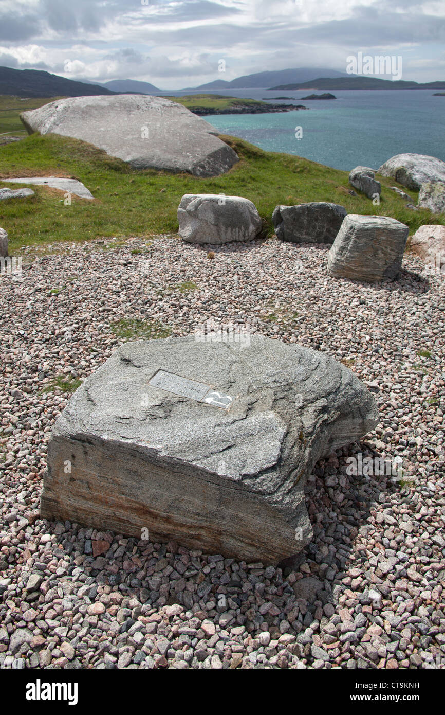 Isle of Lewis, Scotland. Stone circle with distance plaques on each ...