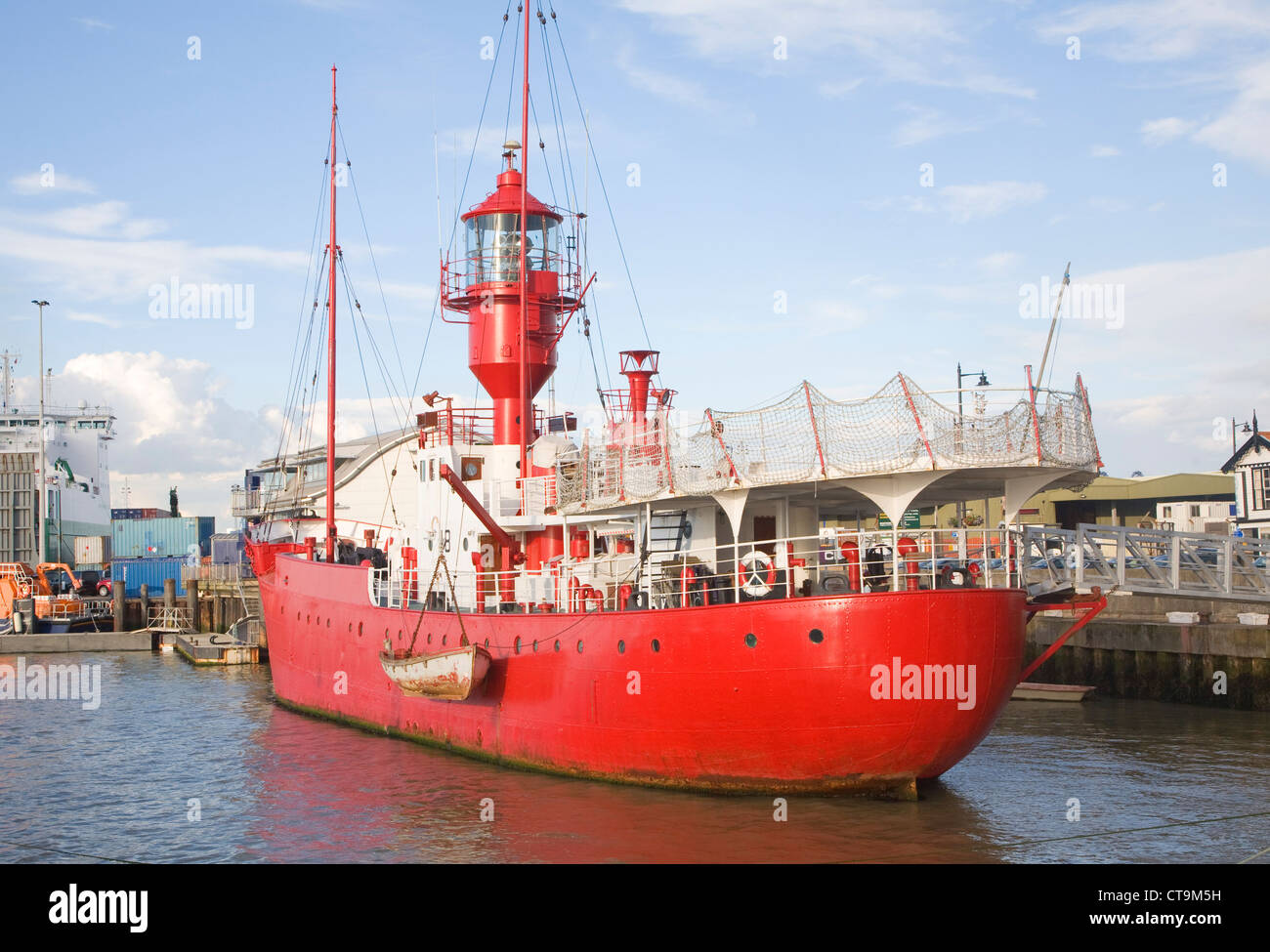 Red lightship in harbour Harwich, Essex, England Stock Photo - Alamy