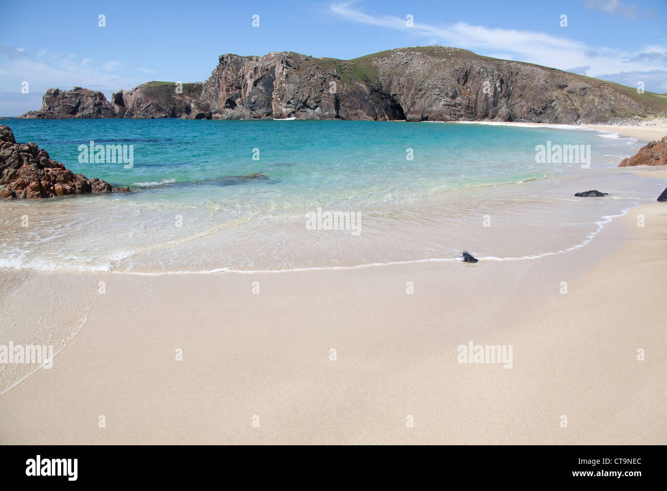 Isle of Lewis, Scotland. Picturesque view of a tranquil beach on the ...