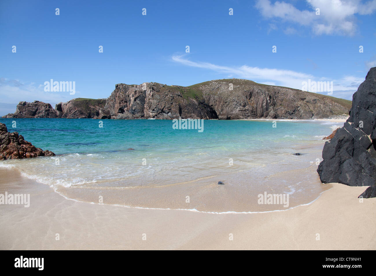 Isle of Lewis, Scotland. Picturesque view of a tranquil beach on the ...