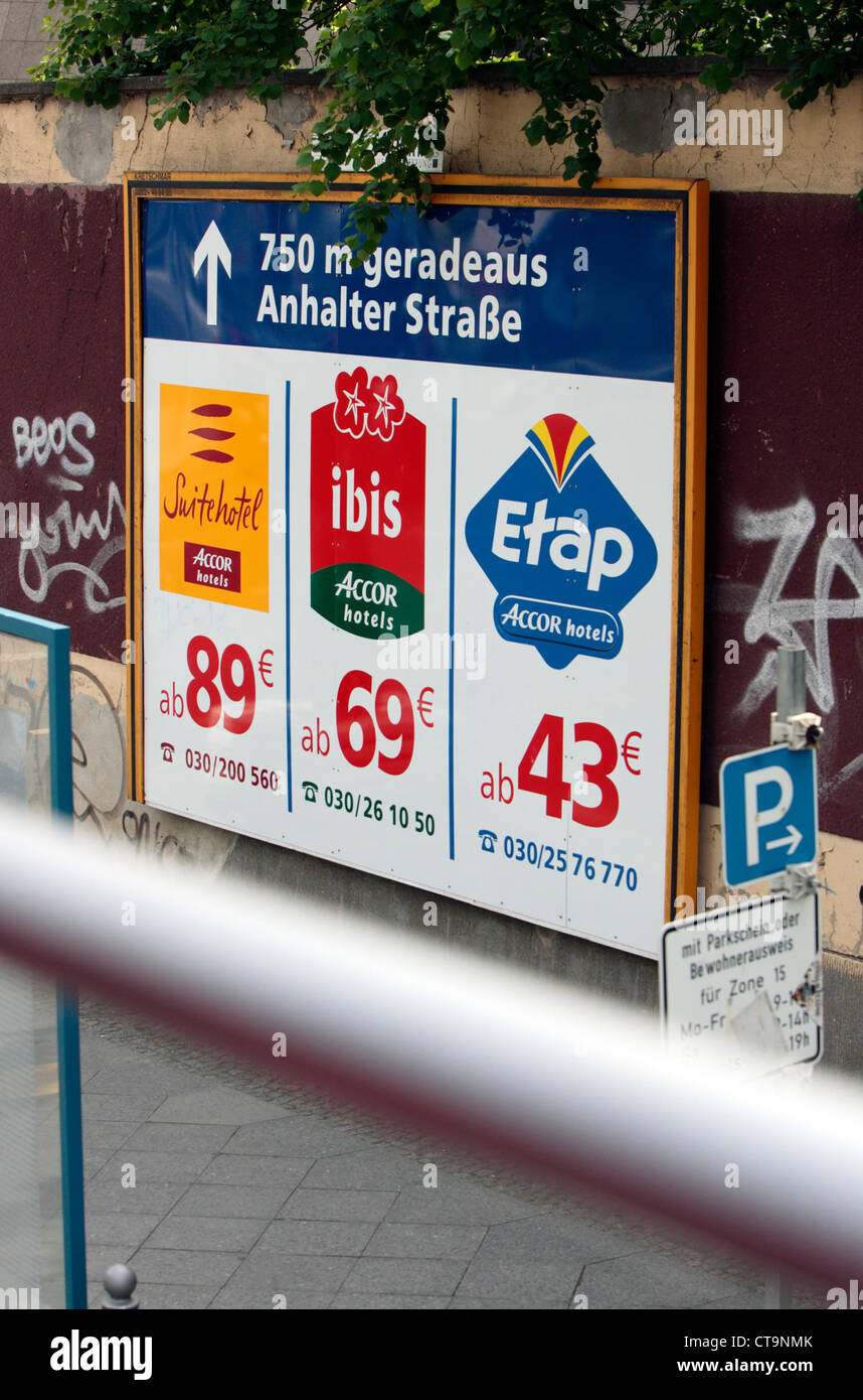 Poster with the Accor group Stock Photo - Alamy