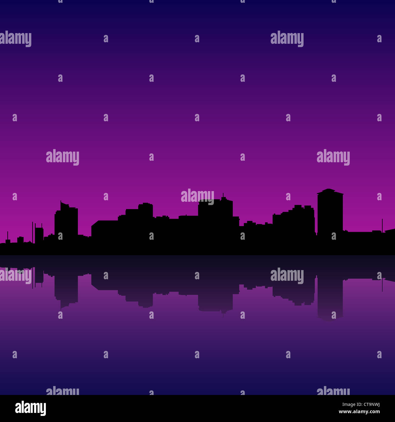illustration of manila bay skyline, manila cityscape Stock Photo - Alamy