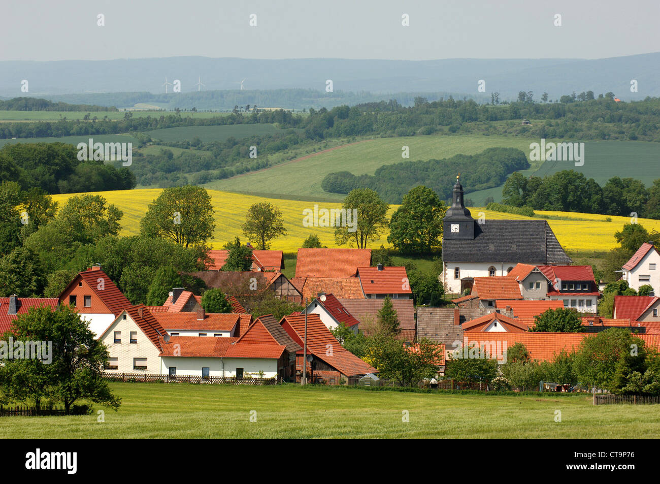 Village in Eichsfeld, Thuringia Stock Photo - Alamy
