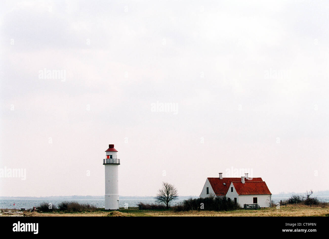 Lighthouse on Funen, Denmark Stock Photo - Alamy