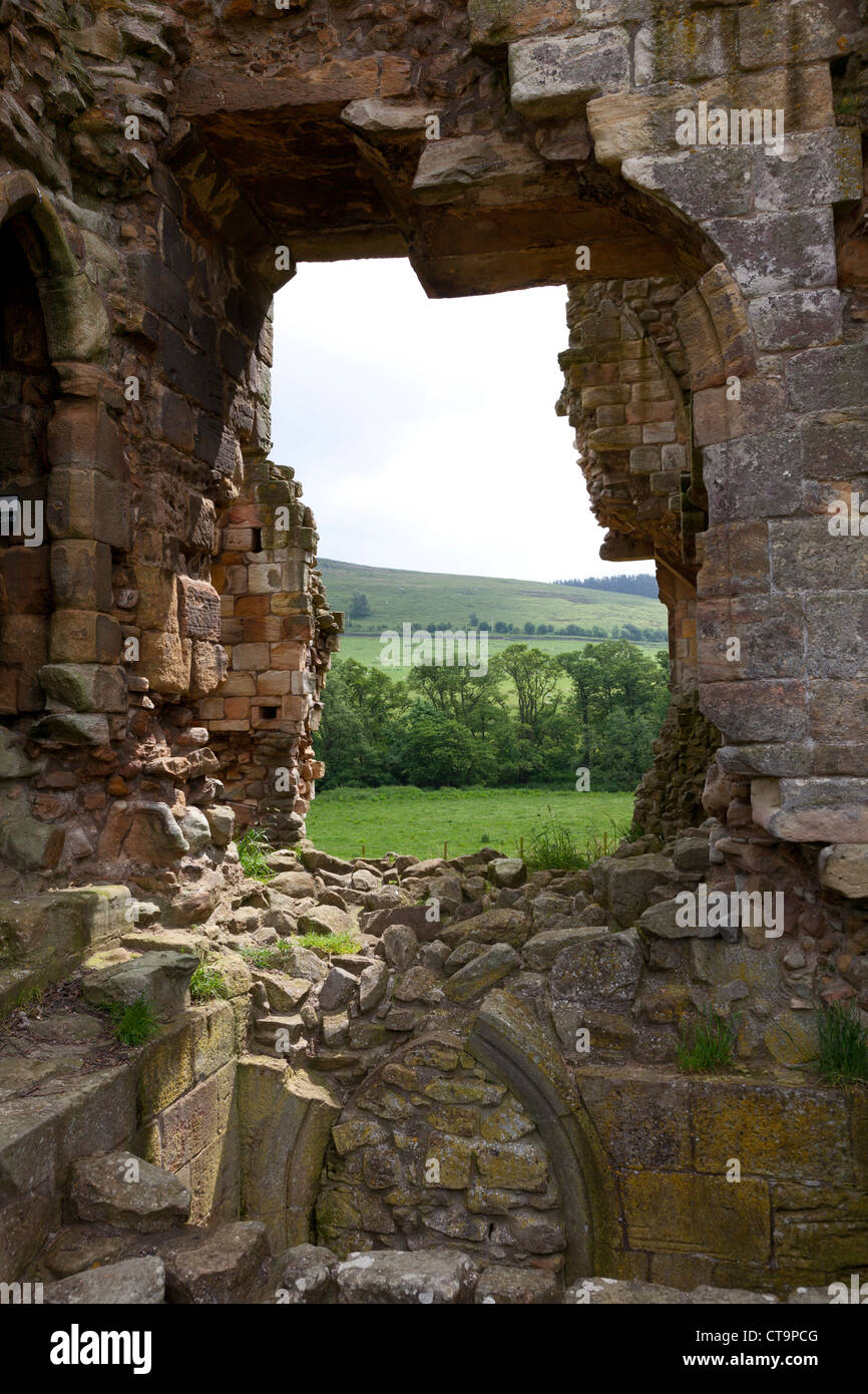 The ruins of Edlingham Castle, Edlingham, Northumberland Stock Photo ...