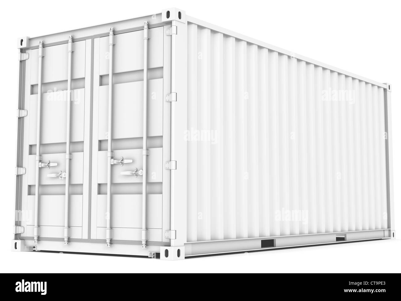 White shipping container hi-res stock photography and images - Alamy