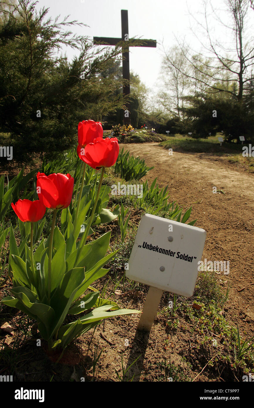 Lietzen, cemetery for unknown war dead Stock Photo - Alamy