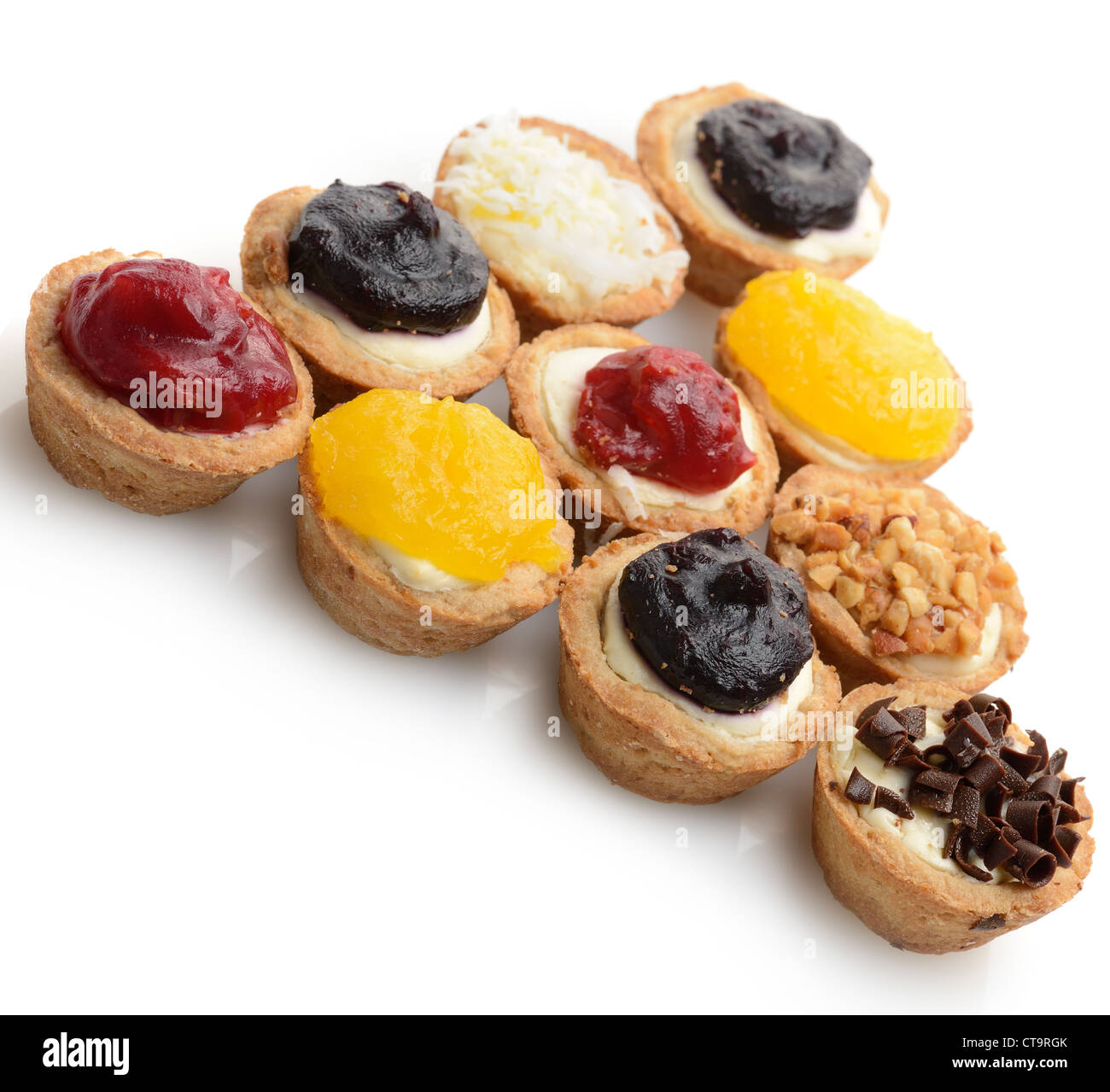 Small Round Cheesecake Assortment,Close Up Stock Photo - Alamy