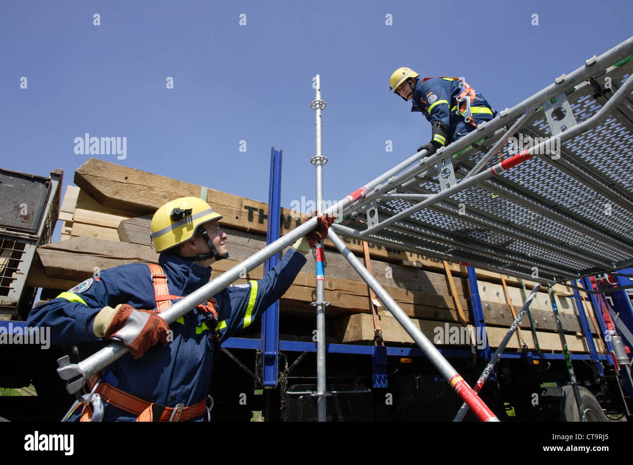 THW, technical support, rescue group Stock Photo - Alamy