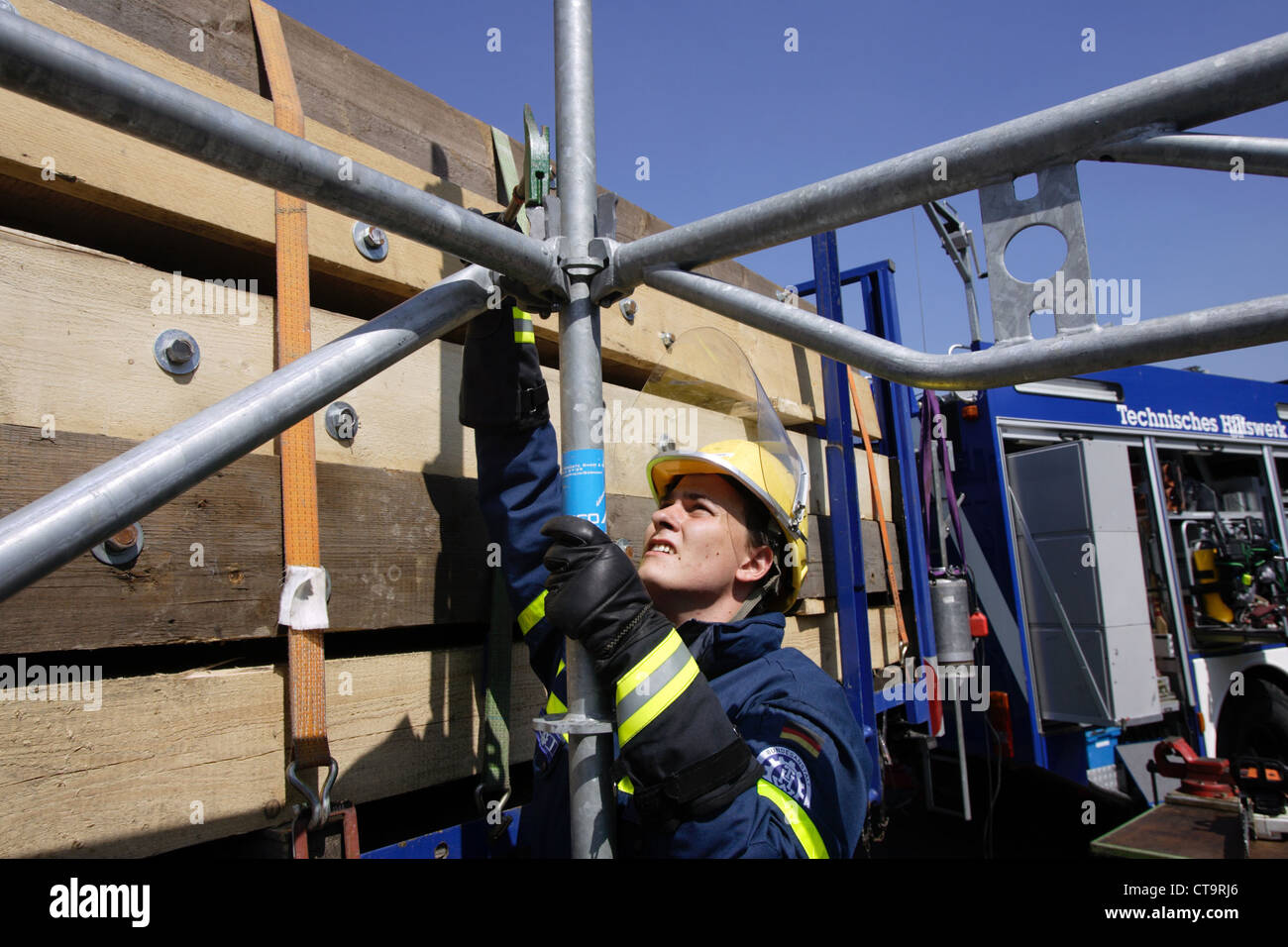 THW, technical support, rescue group Stock Photo - Alamy